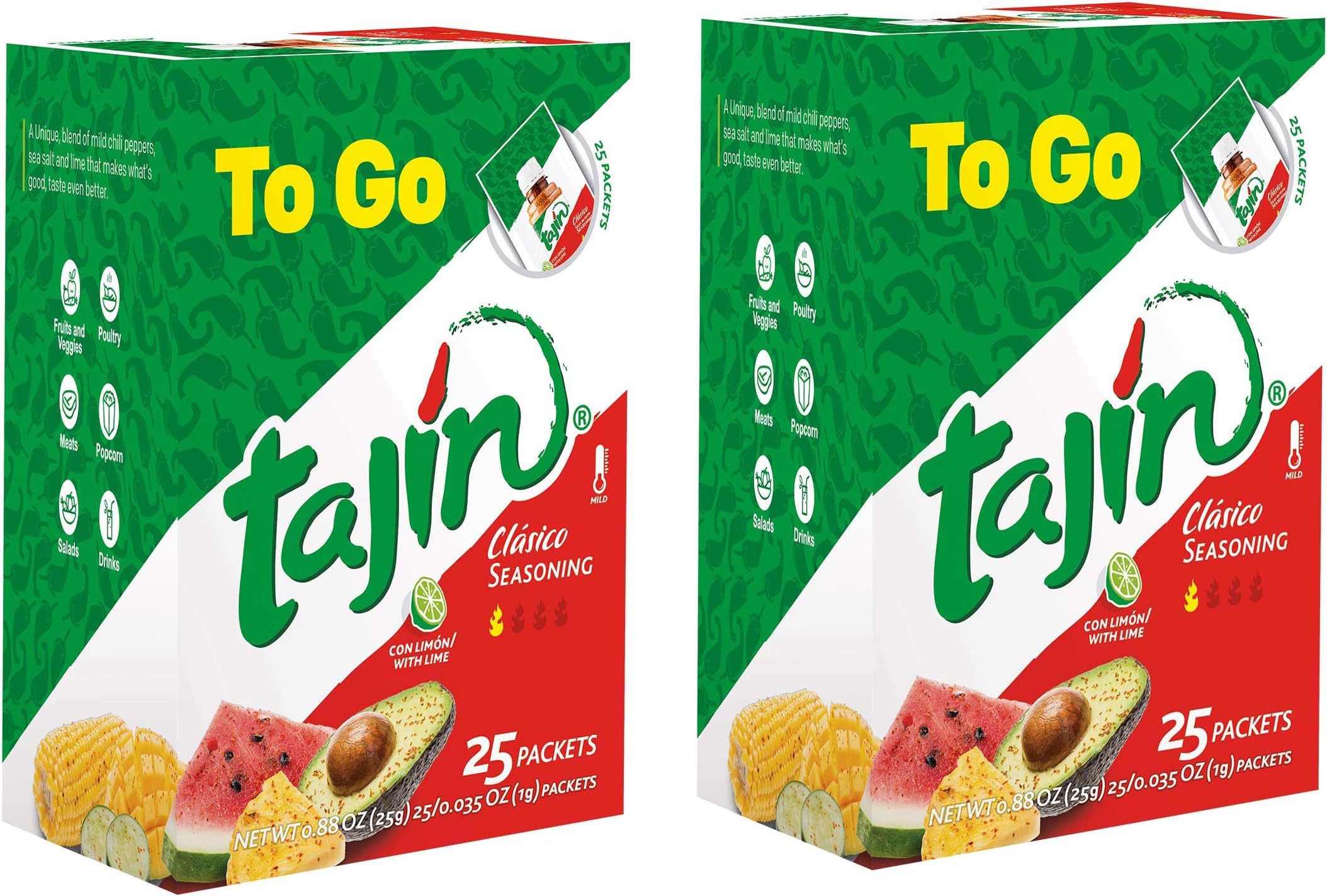 Amazon.com : Tajín Clásico Seasoning, Mini Tajín Mexican Seasoning 1.6 ...