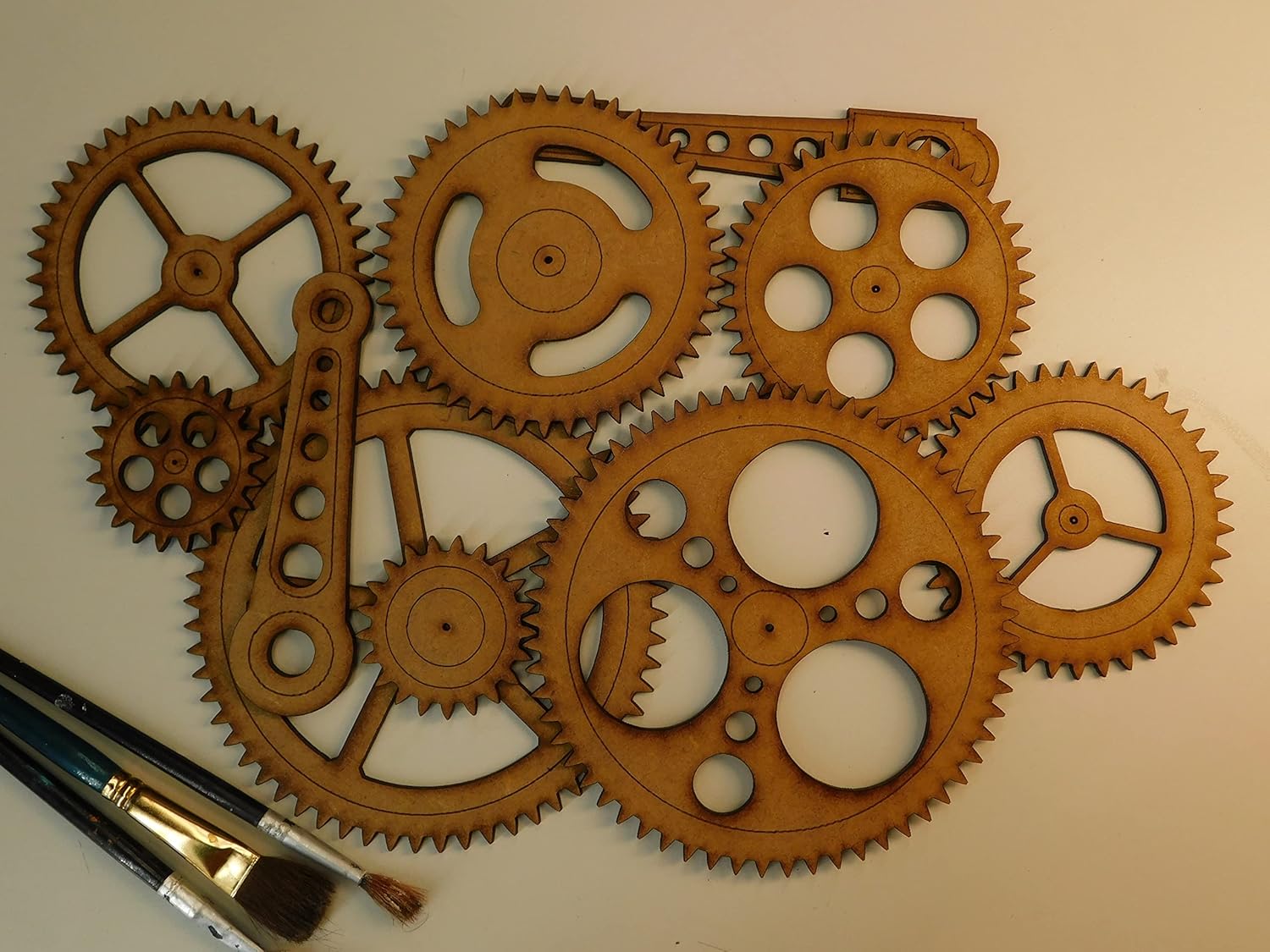 Amazon.com: Steampunk Gears Wall Decor - Eight Gears, Two Push Rods ...