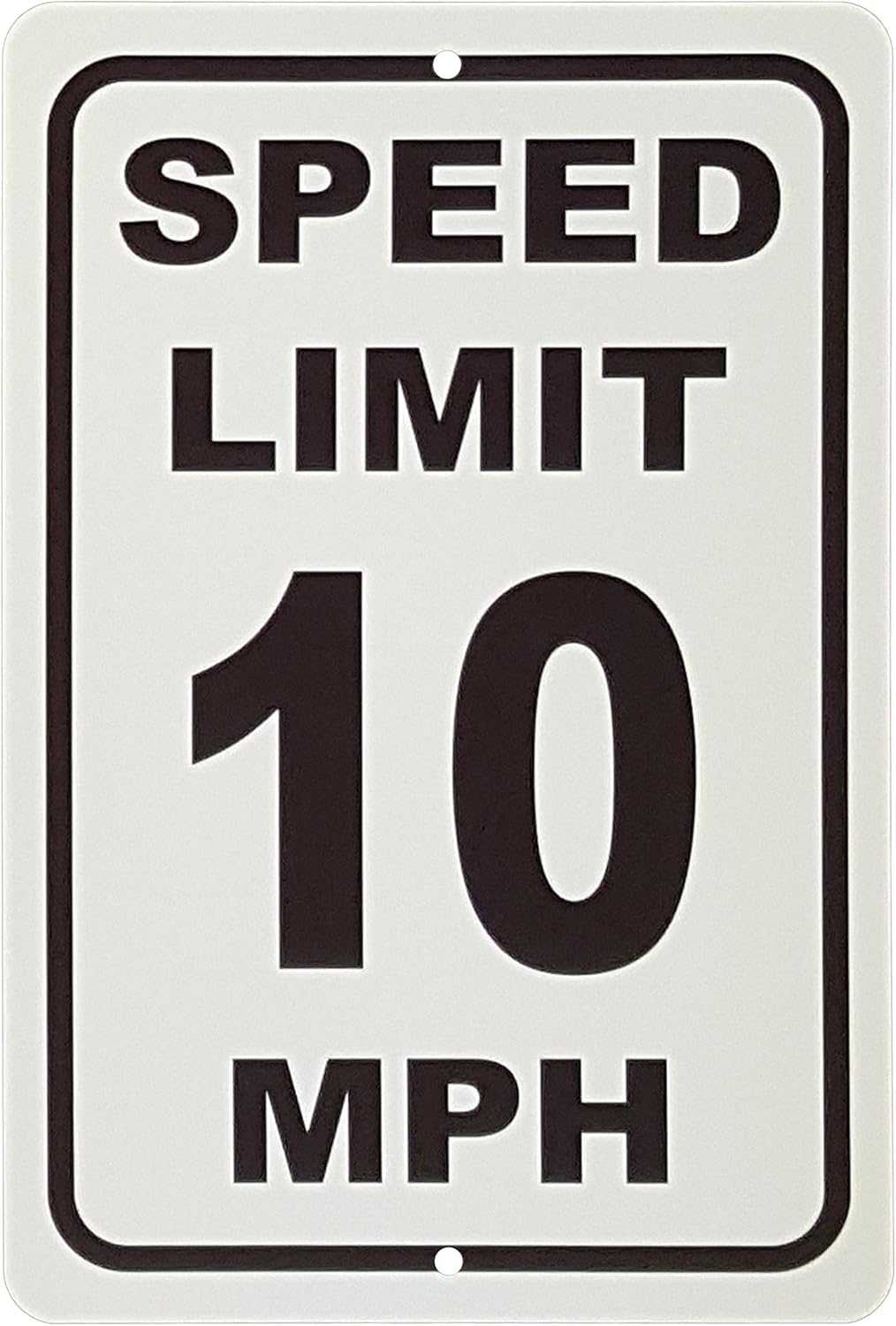Amazon.com : 10 MPH Speed Limit Sign 8" X 12" Aluminum - UV Resistant ...