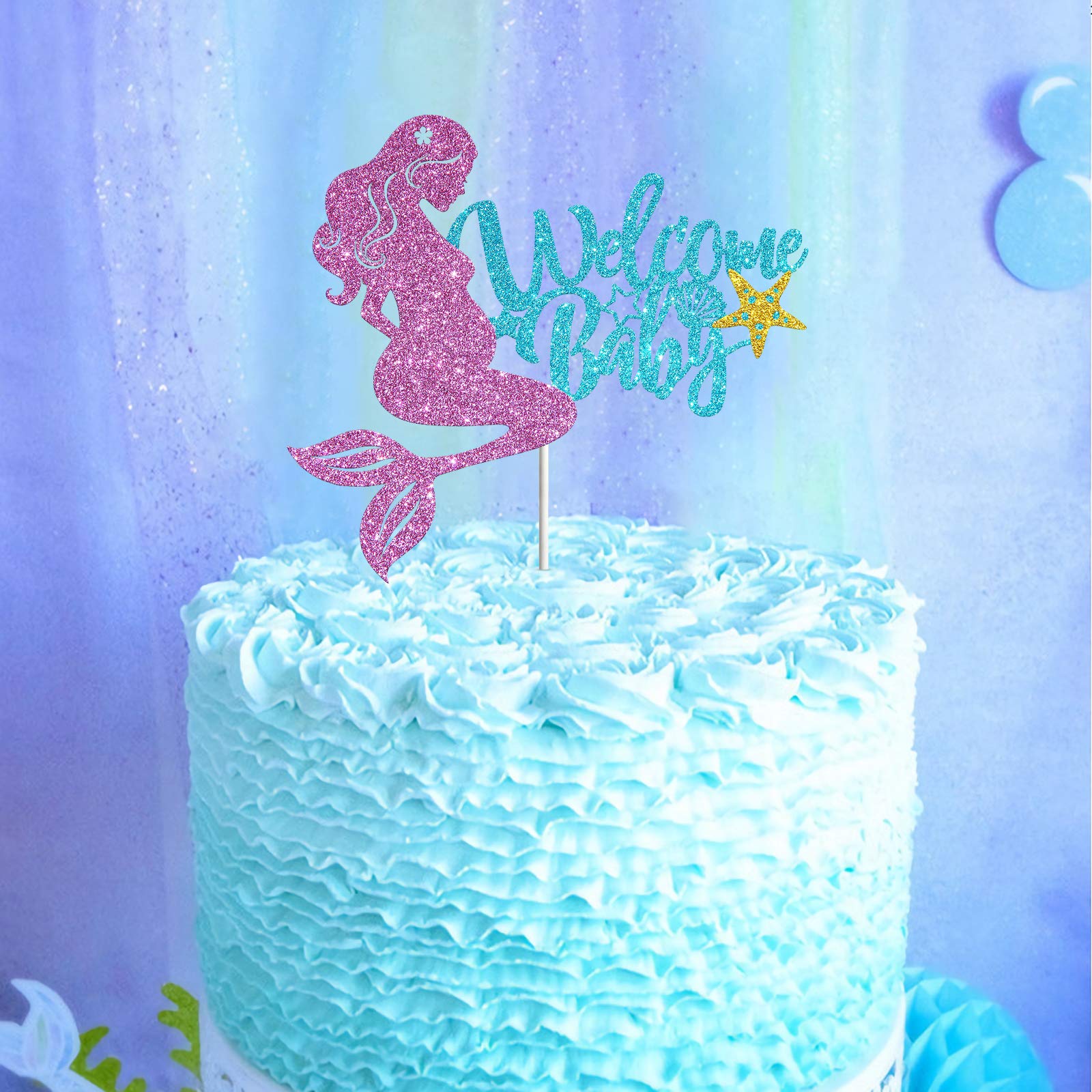 Little Mermaid Baby Shower Cake CAMARILLA Mermaid Theme Cake Topper