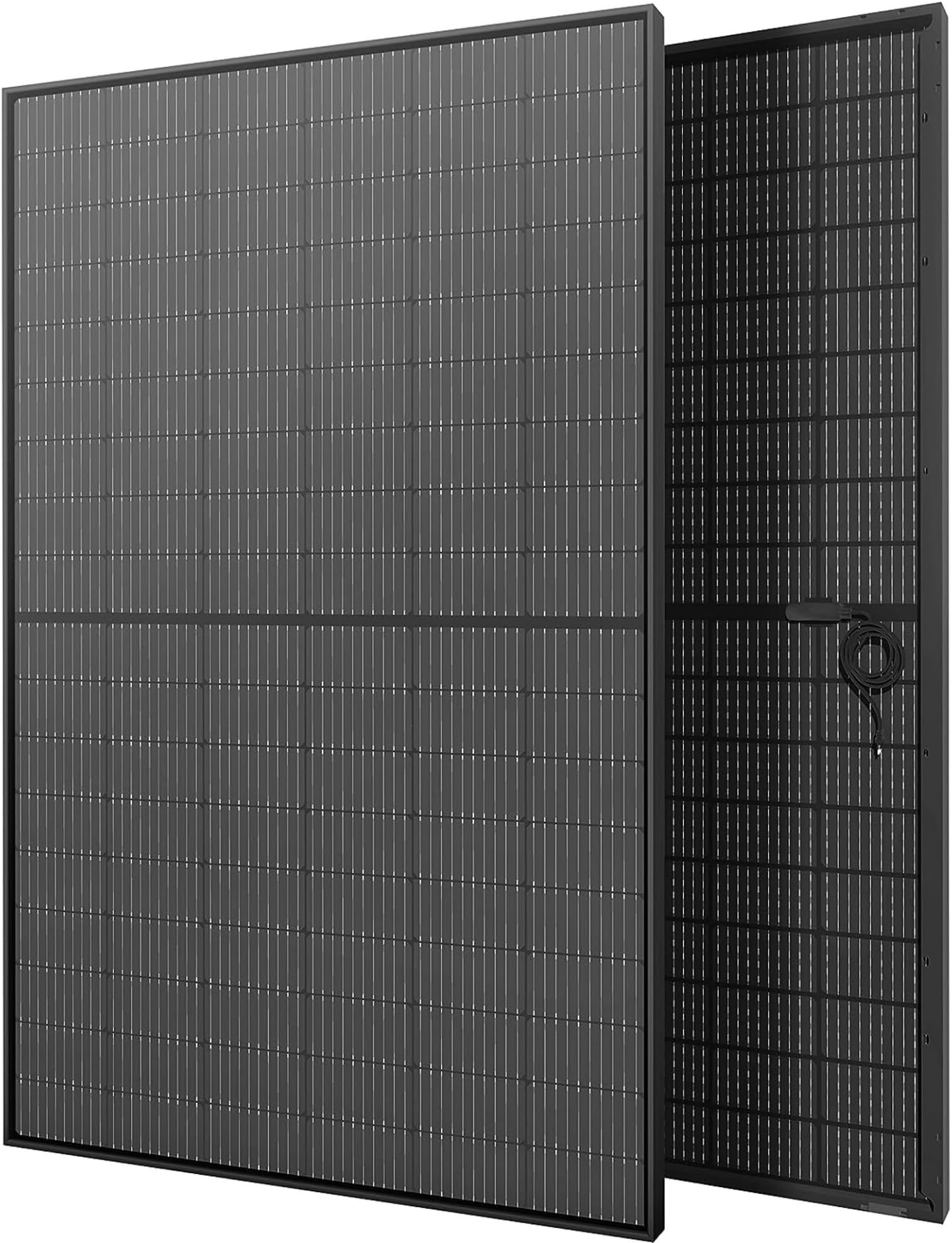 Amazon.com : JJN 2pcs 400 Watt Bifacial Solar Panel Kit with 2pcs 58 ...