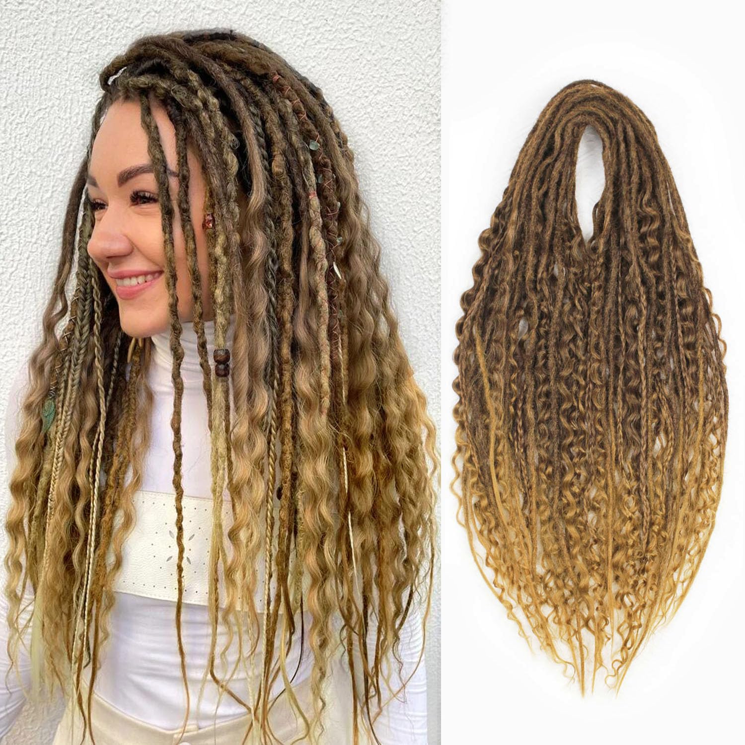 Amazon.com : ENBEAUTIFUL Double Ended Dreadlock Extensions 24 Inch 3 In ...