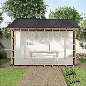 Transparent PVC Side Panels - Waterproof Tarps with Eyelets for Outdoor ...