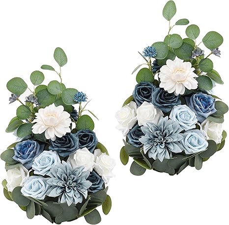 Amazon.com: Mokylor 2PCS Frees Standing Artificial Flowers Arrangement ...