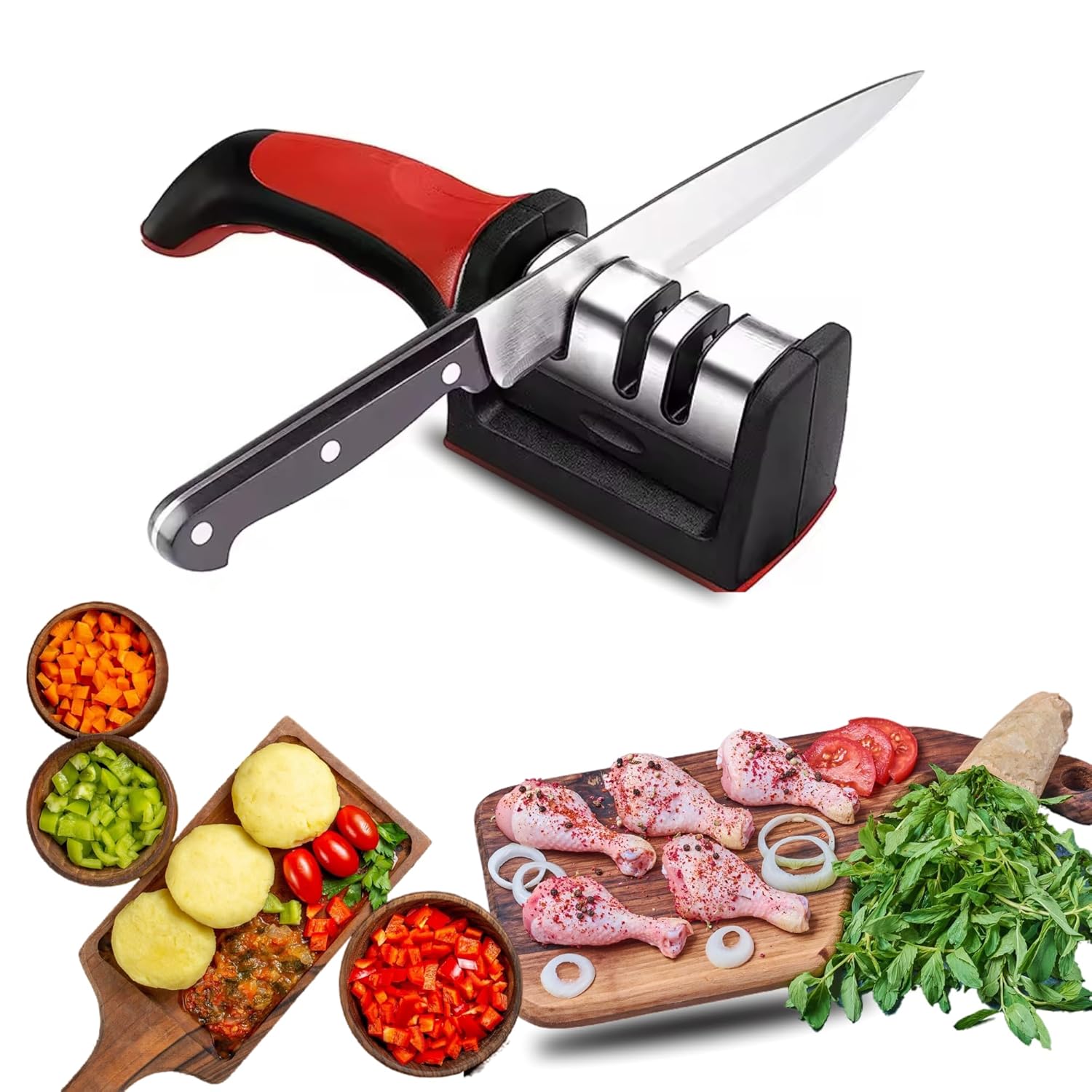 Buy Weloxis 3-in-1 Knife Sharpener – Professional Blade Sharpening Tool for Knives, Scissors ...