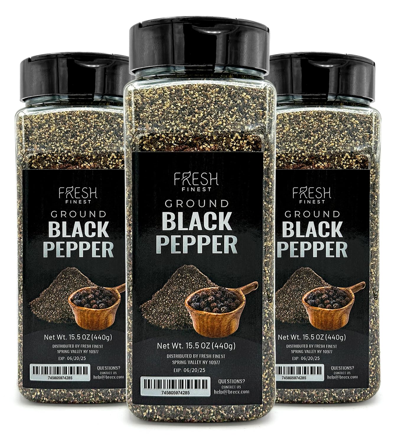 Amazon.com : Fresh Finest Coarse Black Pepper – 15.5oz Ground Pepper ...