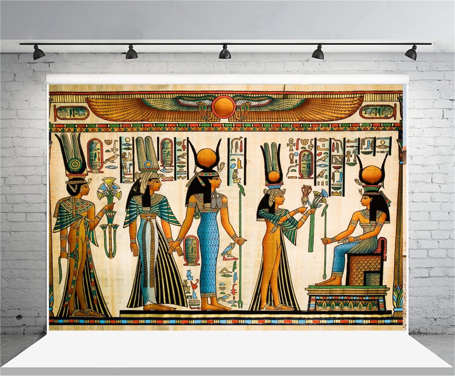 Buy AOFOTO 12x10ft Ancient Egyptian Mural Backdrop Papyrus Painting ...