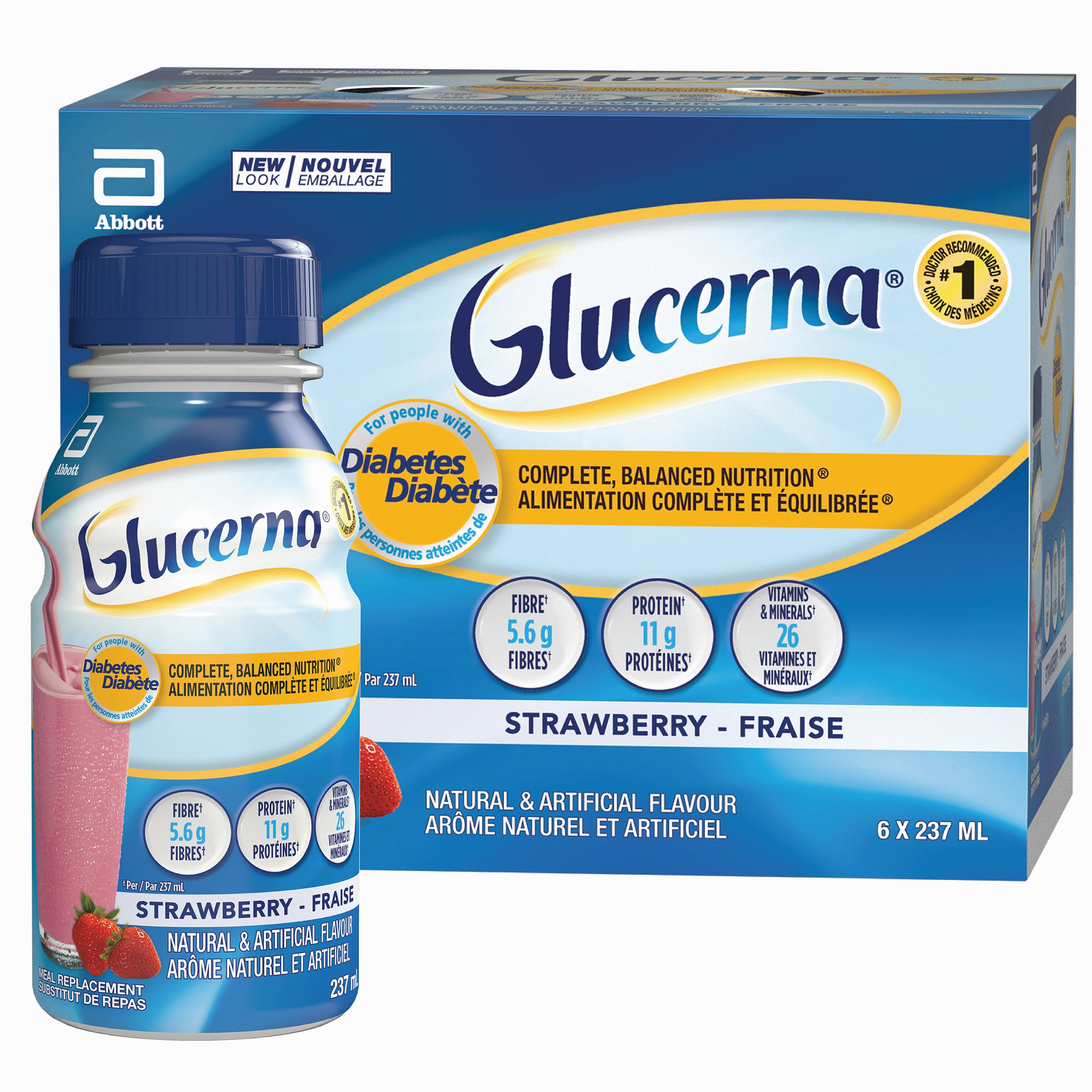 Glucerna Nutritional Drink, Meal Replacement Shakes, Complete, Balanced ...