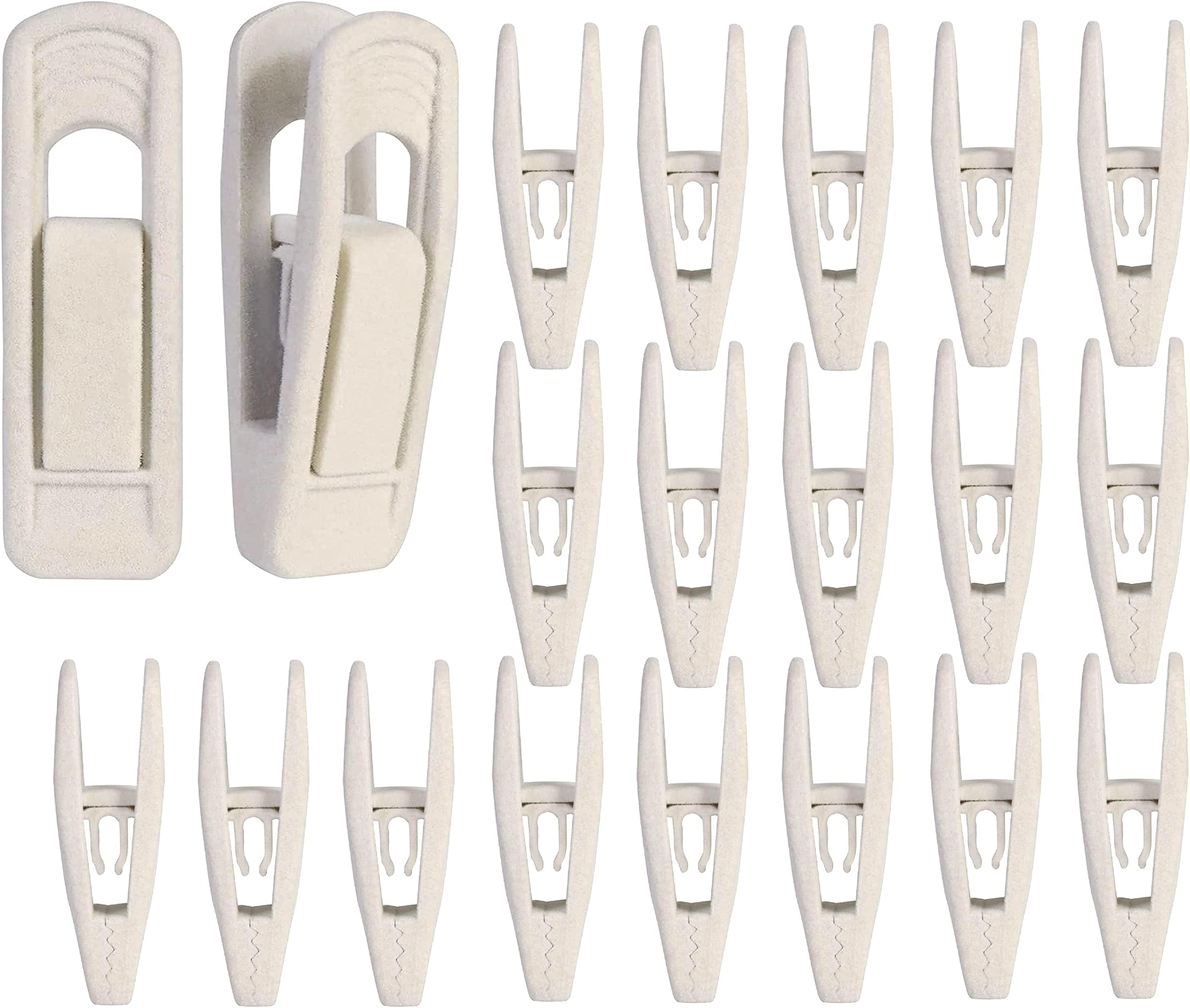 Amazon.com: Aoshang 20 Pack Plastic Finger Clips for Hangers,Slim-line ...