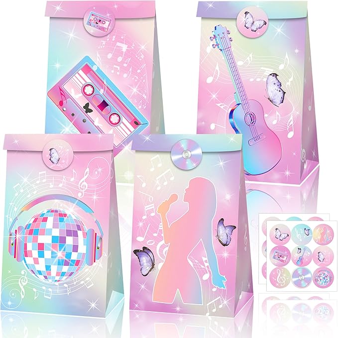 Amazon.com: LaVenty 12 PCS Singer Theme Party Favor Bags Pop Star Theme ...
