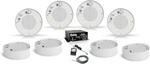 Amazon.com: Atlas Sound M1000R-W 8 Inch Speaker Bundle AM1200 Low ...
