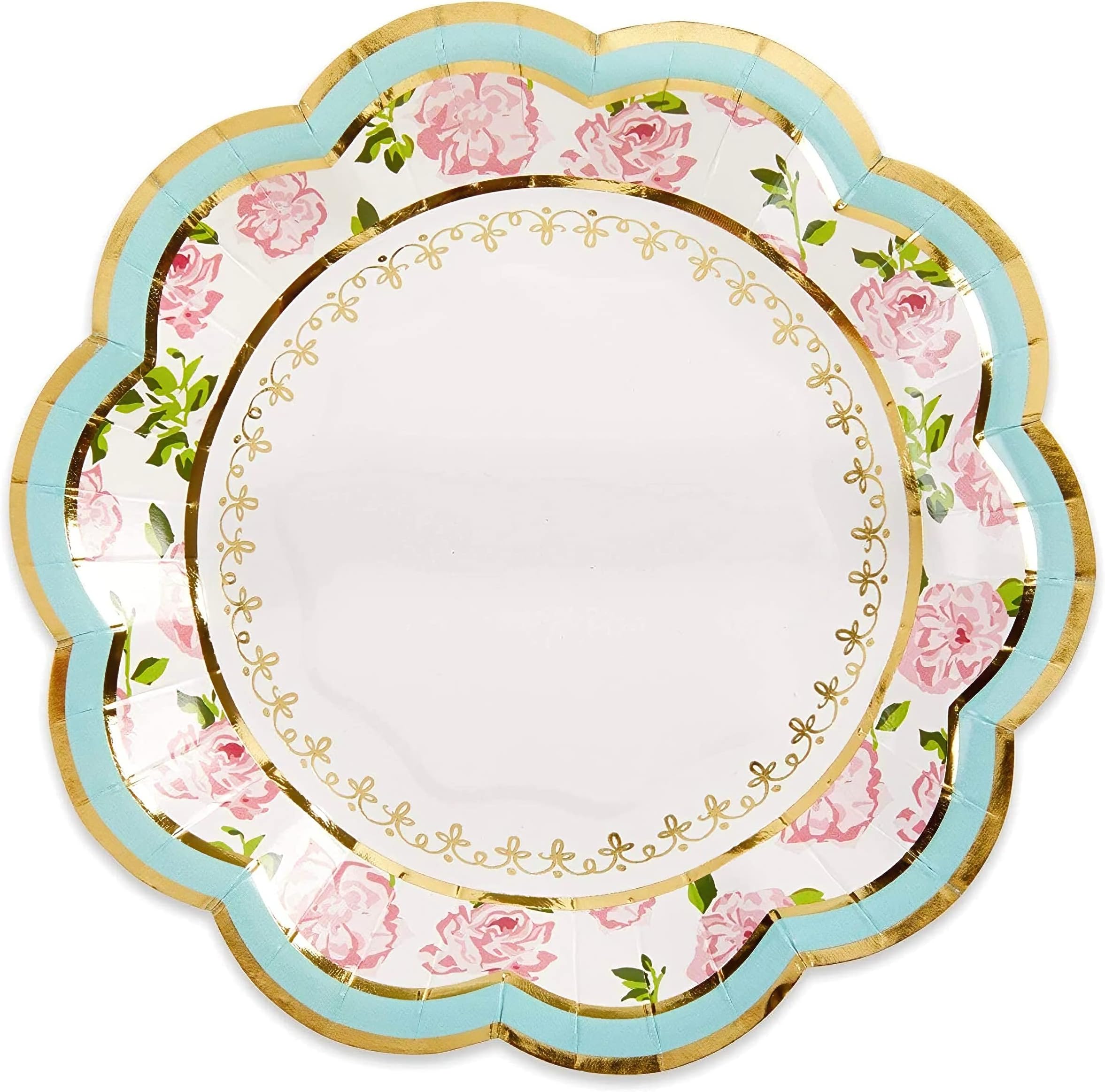 Amazon.com: Fancy Land Floral Paper Plates 7.28 Inches Vintage Small ...