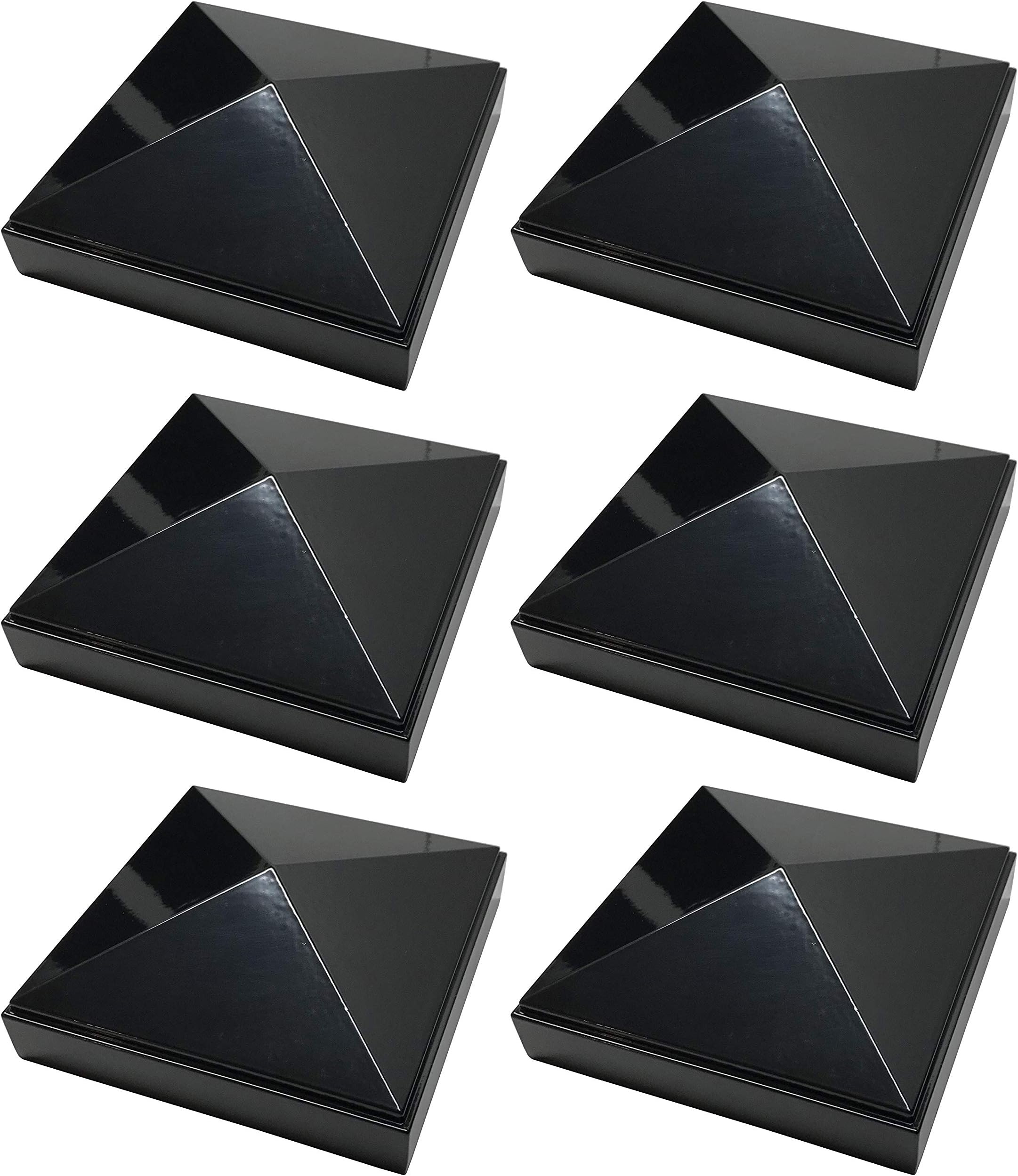 Post Cap for 4" x 4" Square Aluminum Fence Post - Black (Single Pack ...
