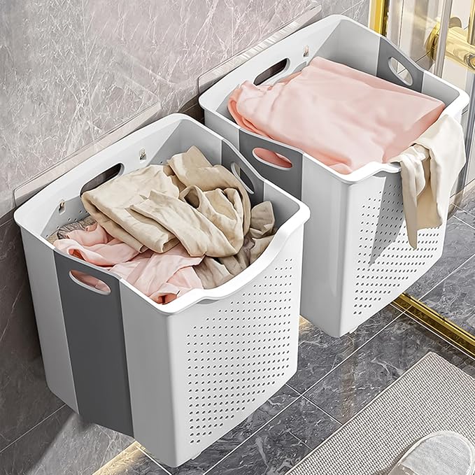 Amazon.com: Laundry Basket Collapsible Hanging Laundry Hamper Bag Dirty ...
