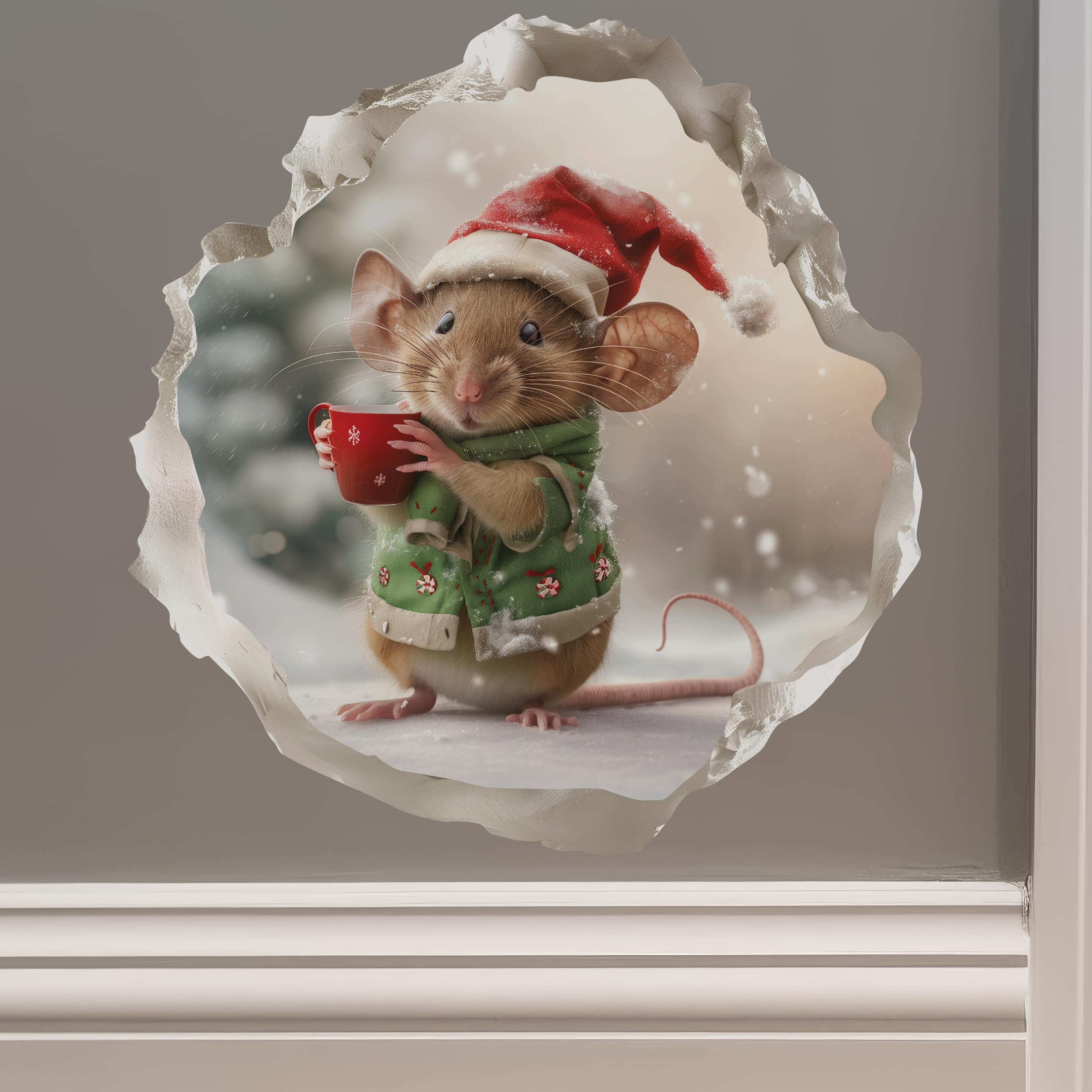 Amazon.com: Christmas Hot Cocoa Mouse - Mouse Hole Wall Sticker : Tools ...