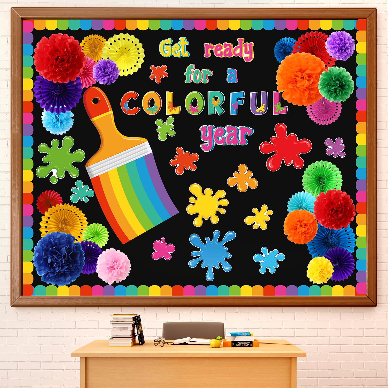 Snapklik.com : Qilery Get Ready For A Colorful Year Bulletin Board Set ...