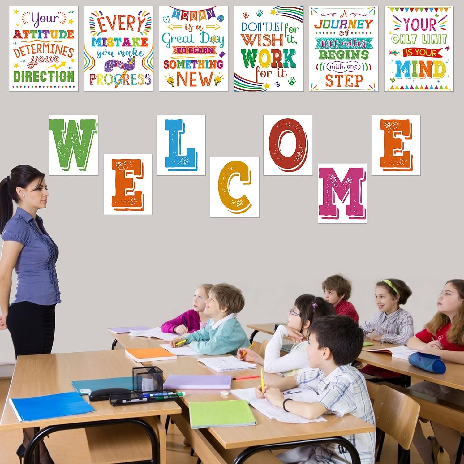 Buy Classroom Decorations, 13 Pieces Motivational Posters for Classroom ...