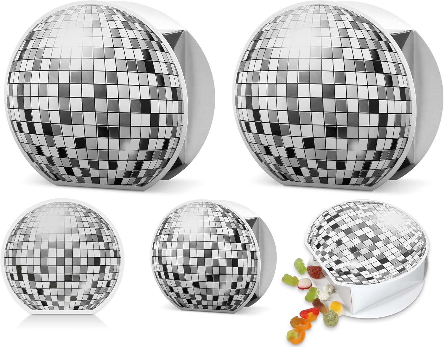 Amazon.com: 24Packs Disco Ball Boxes Craft Kit 70s Disco Birthday Party ...