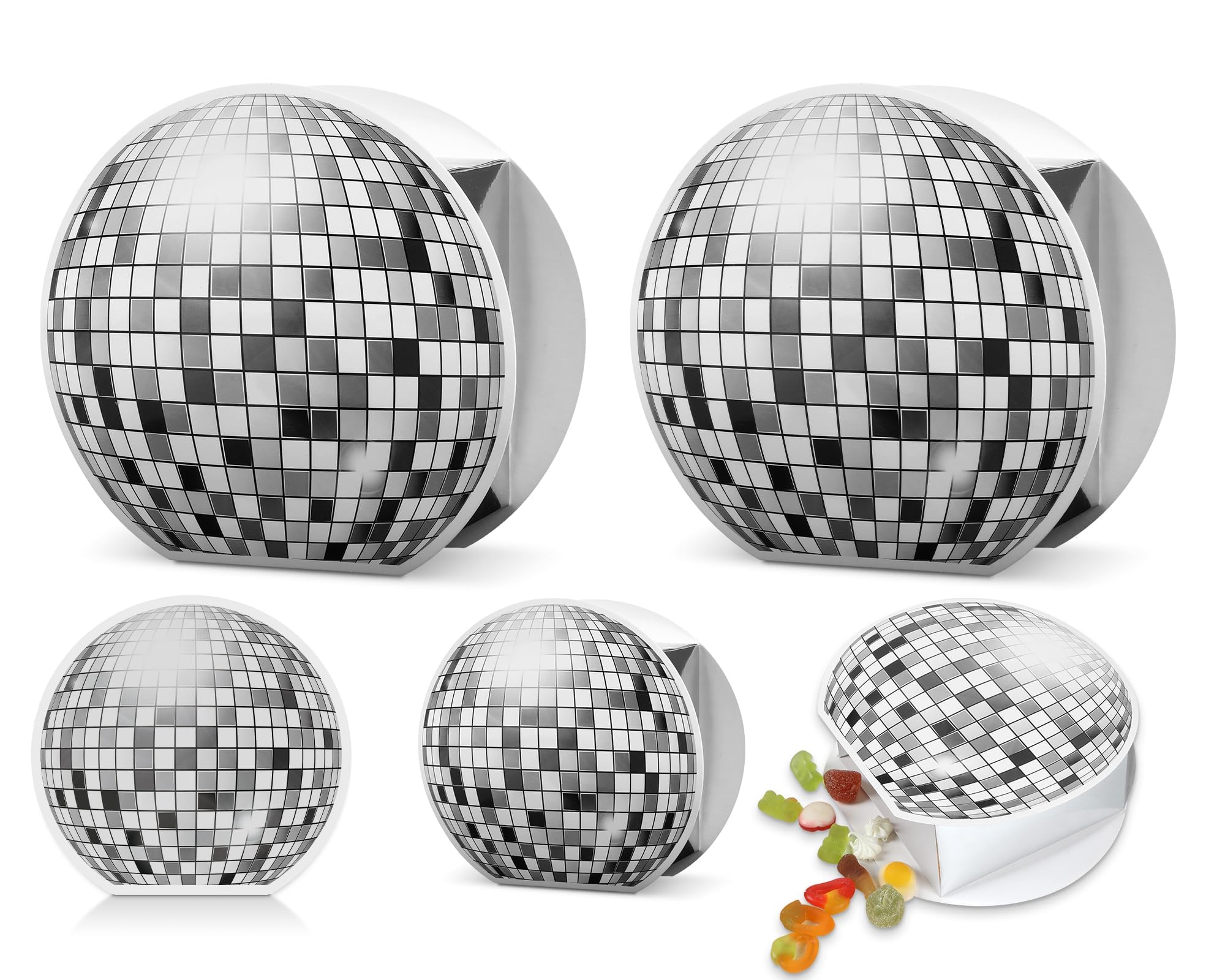 Amazon.com: 24Packs Disco Ball Boxes Craft Kit 70s Disco Birthday Party ...