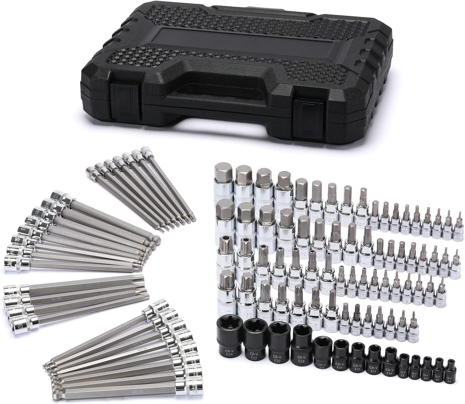 Gearwrench Long Torx Set CARBYNE 84 Piece Master Hex & Torx Bit Socket ...