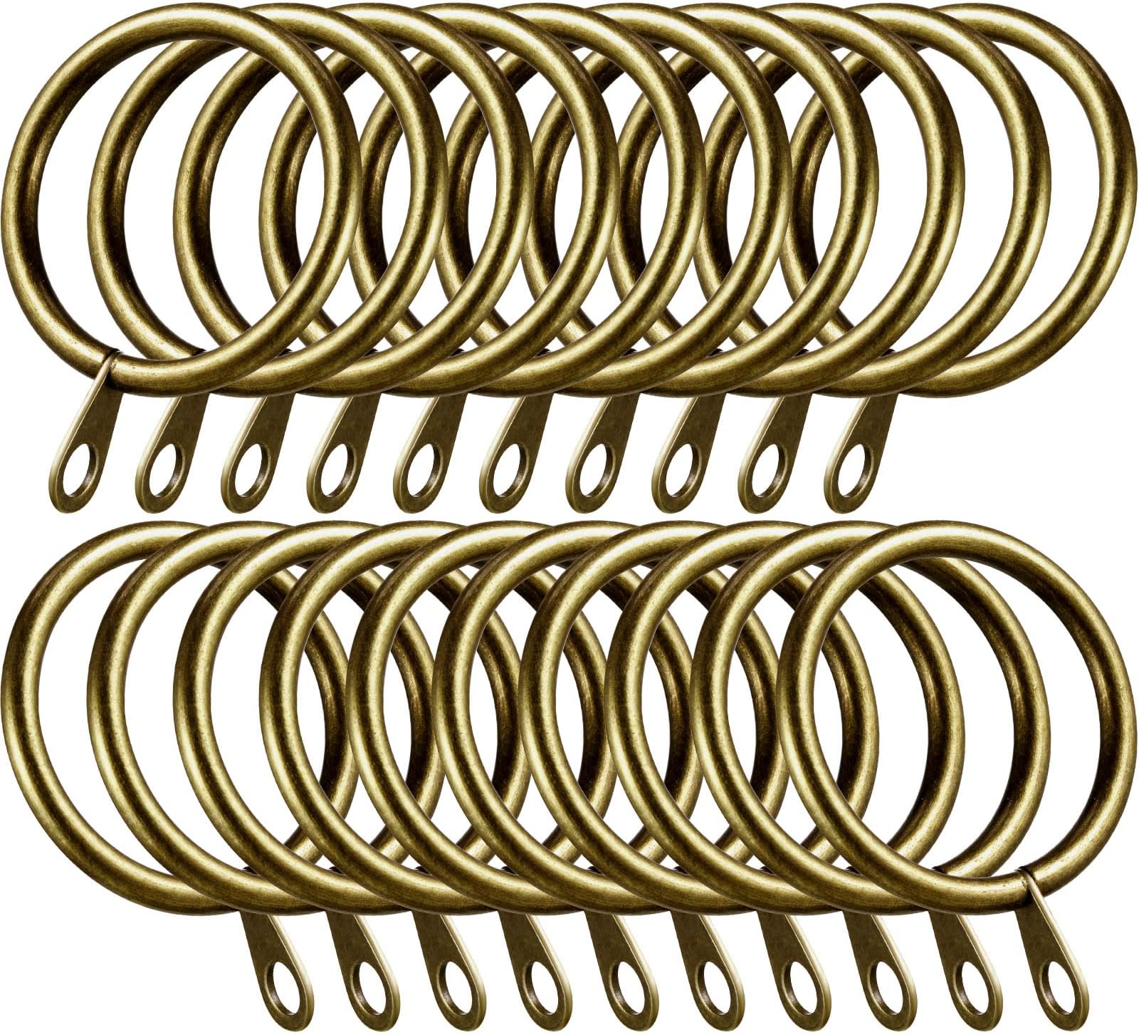 Amazon.com: Shappy 20 Packs Metal Drapery Curtain Rings Hanging Rings ...