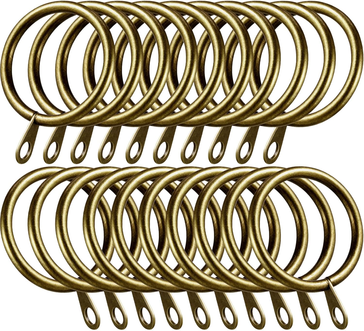Amazon.com: Shappy 20 Packs Metal Drapery Curtain Rings Hanging Rings ...