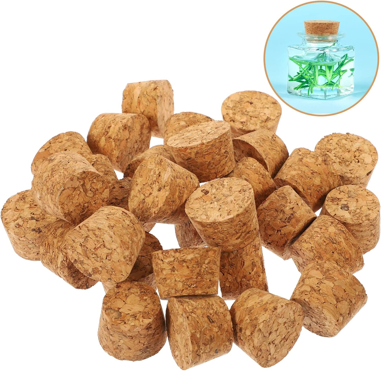 Luxshiny 30 corchos de corcho para botellas de vino, corcho de vino ...