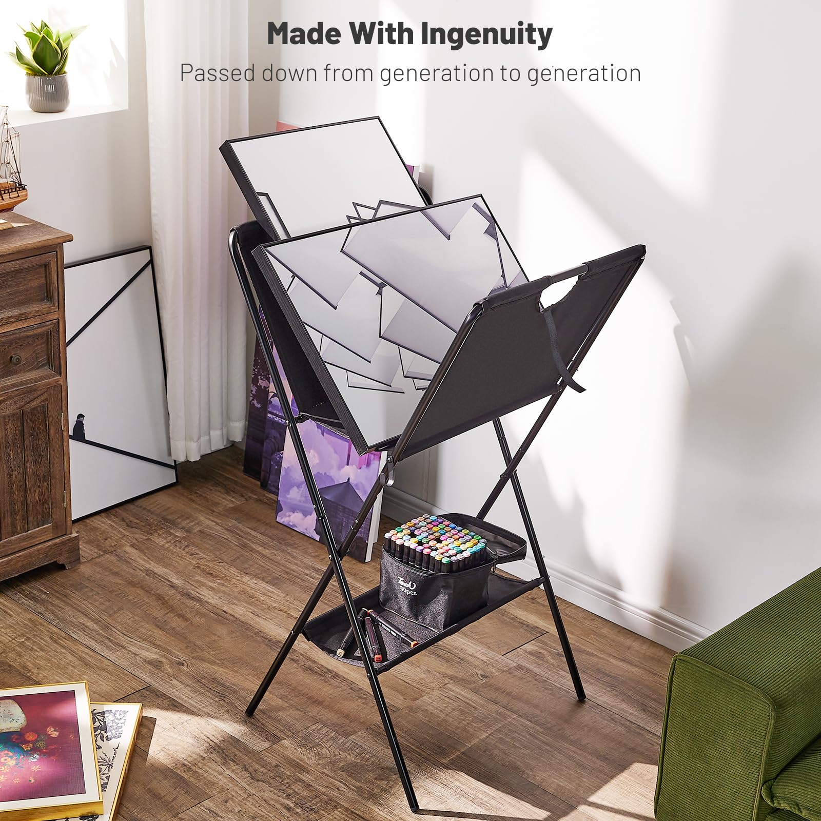 Snapklik.com : Two Tiers Art Drying Rack,Art Show Display Panels,Print ...