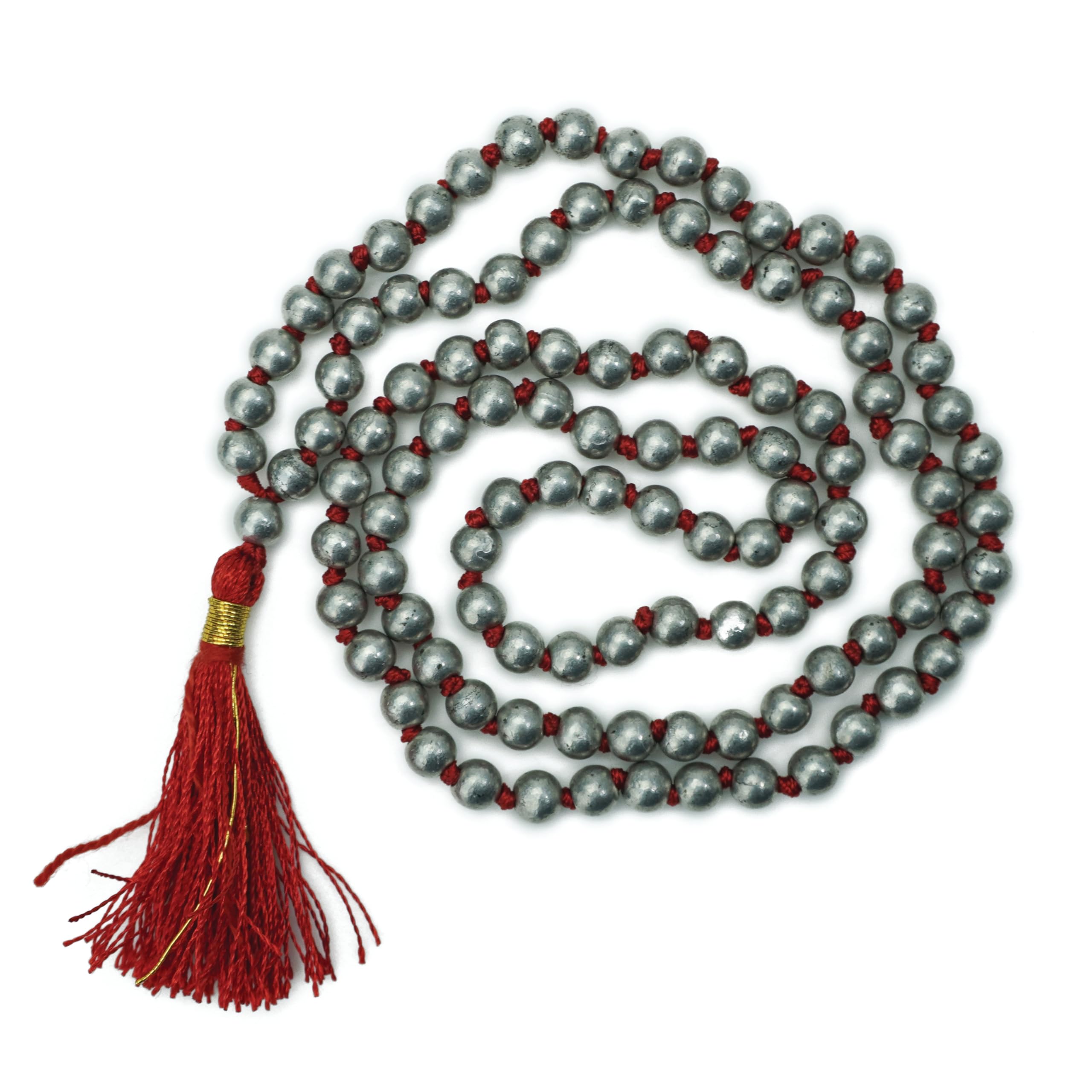 Remedywala Natural Parad Mala - Mercury Beads Mala 6mm 108 Parad Moti ...