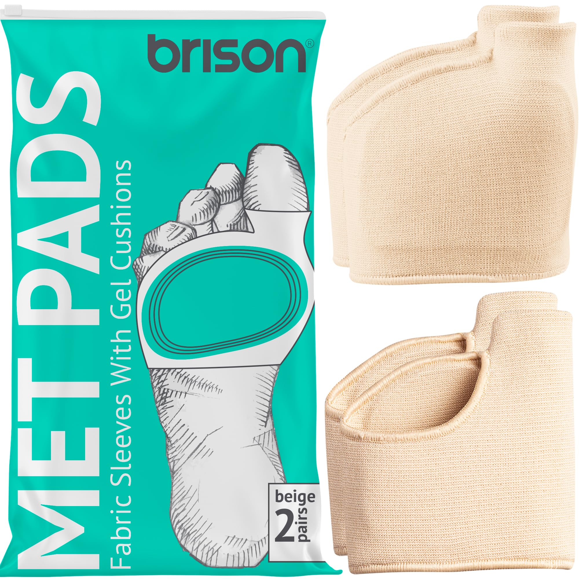 Amazon.com: Brison Metatarsal Pads for Women and Men Ball of Foot ...