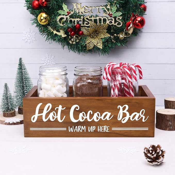 Amazon.com: Hot Cocoa Bar Box Hot Chocolate Bar Tray Hot Cocoa Station ...