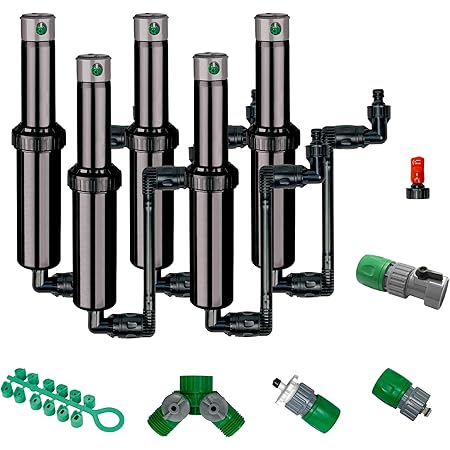 Quick-Snap QSK-74 In-Ground 5-Inch Pop-Up Adjustable Sprinkler 5-Pack ...