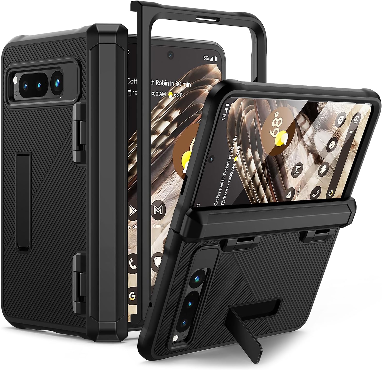 Amazon.com: Lanhiem for Google Pixel Fold Case, Built-in Screen ...