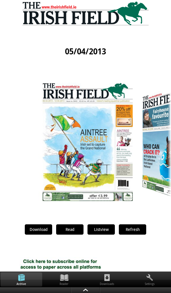 The Irish Field (Kindle Tablet Edition) - App on the Amazon Appstore