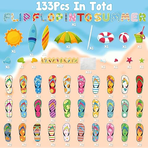 Snapklik.com : 133Pcs Back To School Bulletin Board Cutouts Flip Flop ...