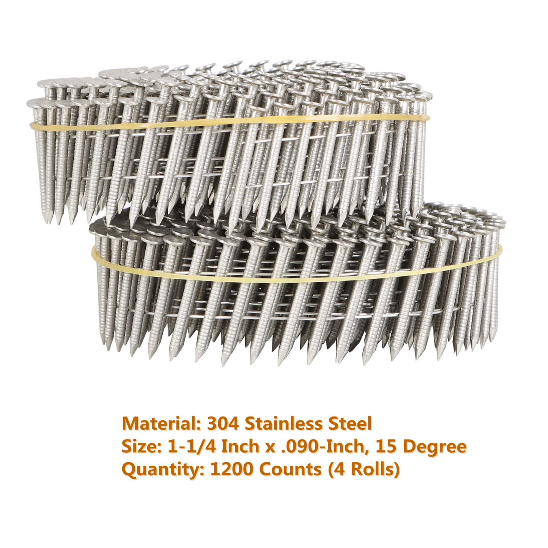Siding Nails 3600-Count Coil - 1-1/2 Inch Galvanized Ring Shank Nails ...
