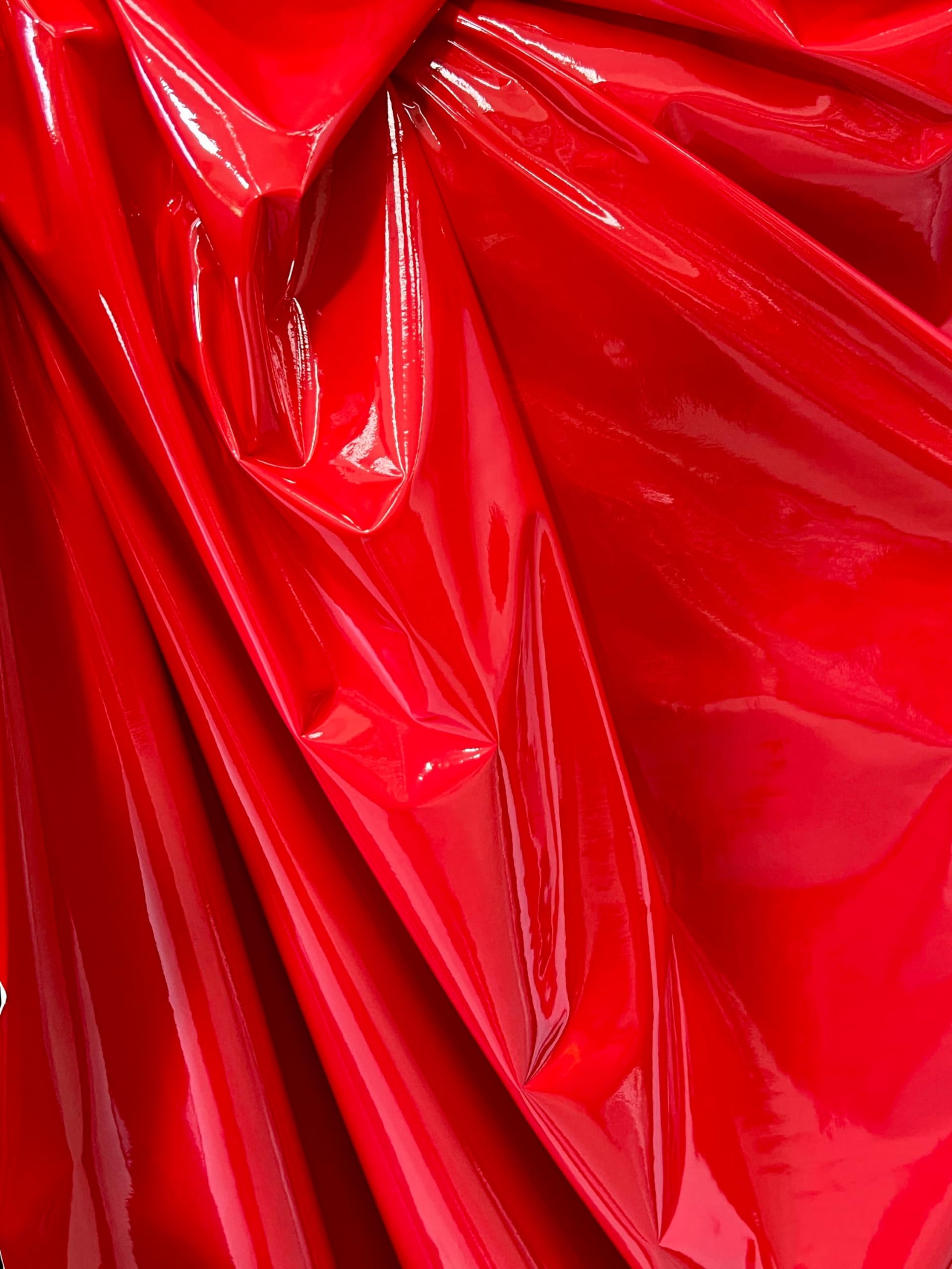 Amazon.com: Shiny Red 4-Way Stretch Vinyl Latex Fabric by The Yard, 60 ...