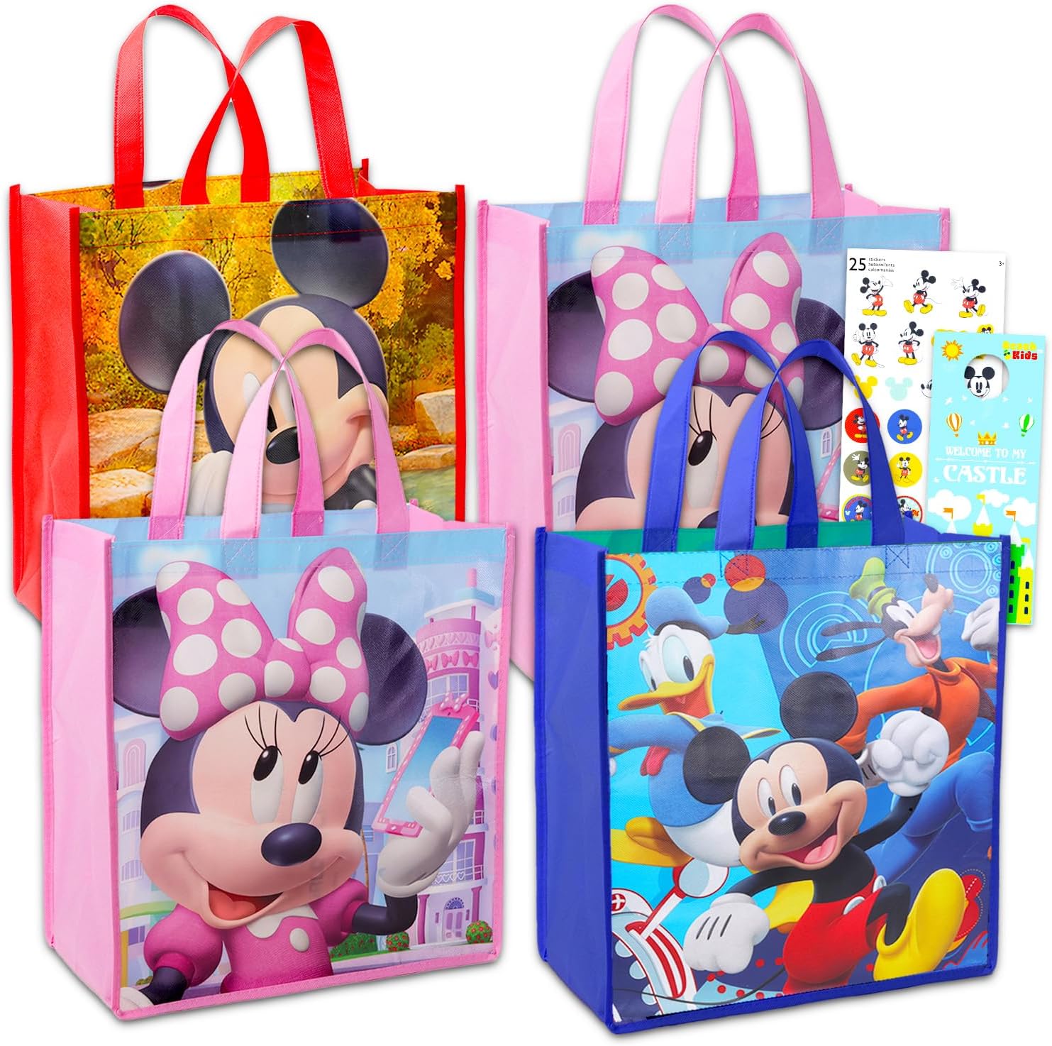 Amazon.com - Mickey Minnie Tote Bag Bundle Minnie Mickey Accessories ...