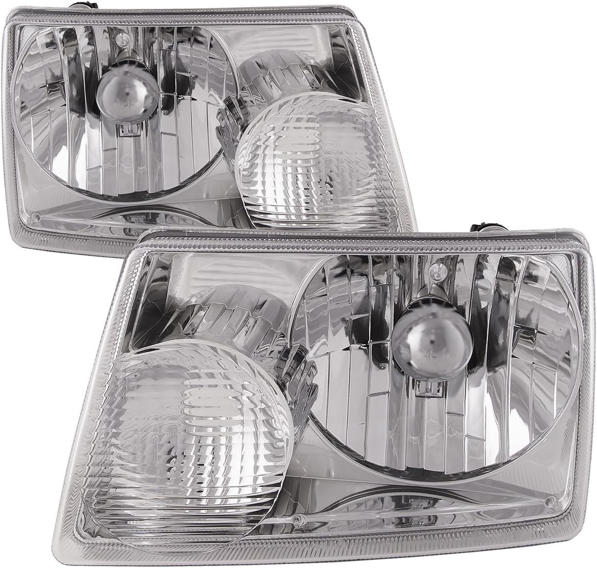 Amazon.com: HEADLIGHTSDEPOT Chrome Housing Halogen Headlight Compatible ...