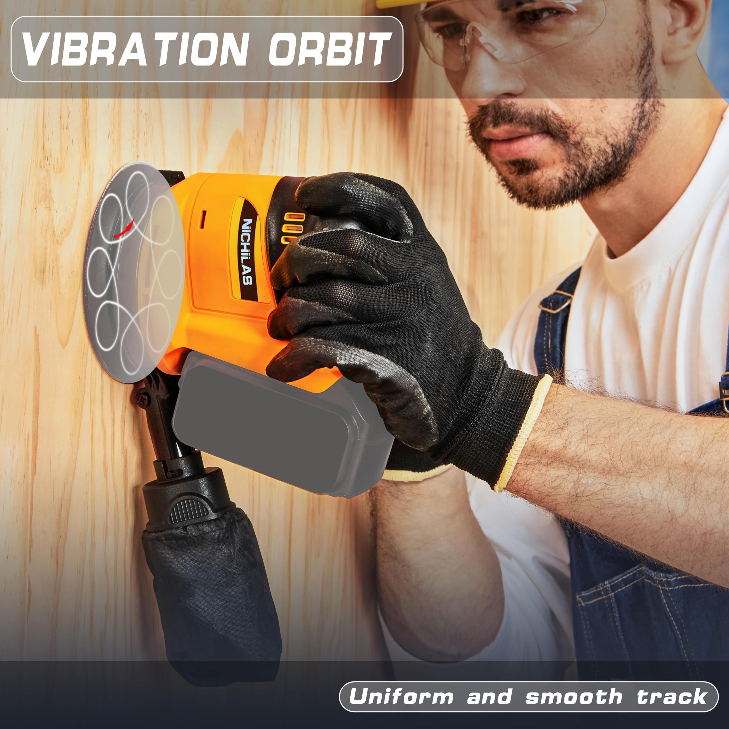 Snapklik.com : Nichilas Orbital Sander Cordless Brushless 6 Speeds Max ...