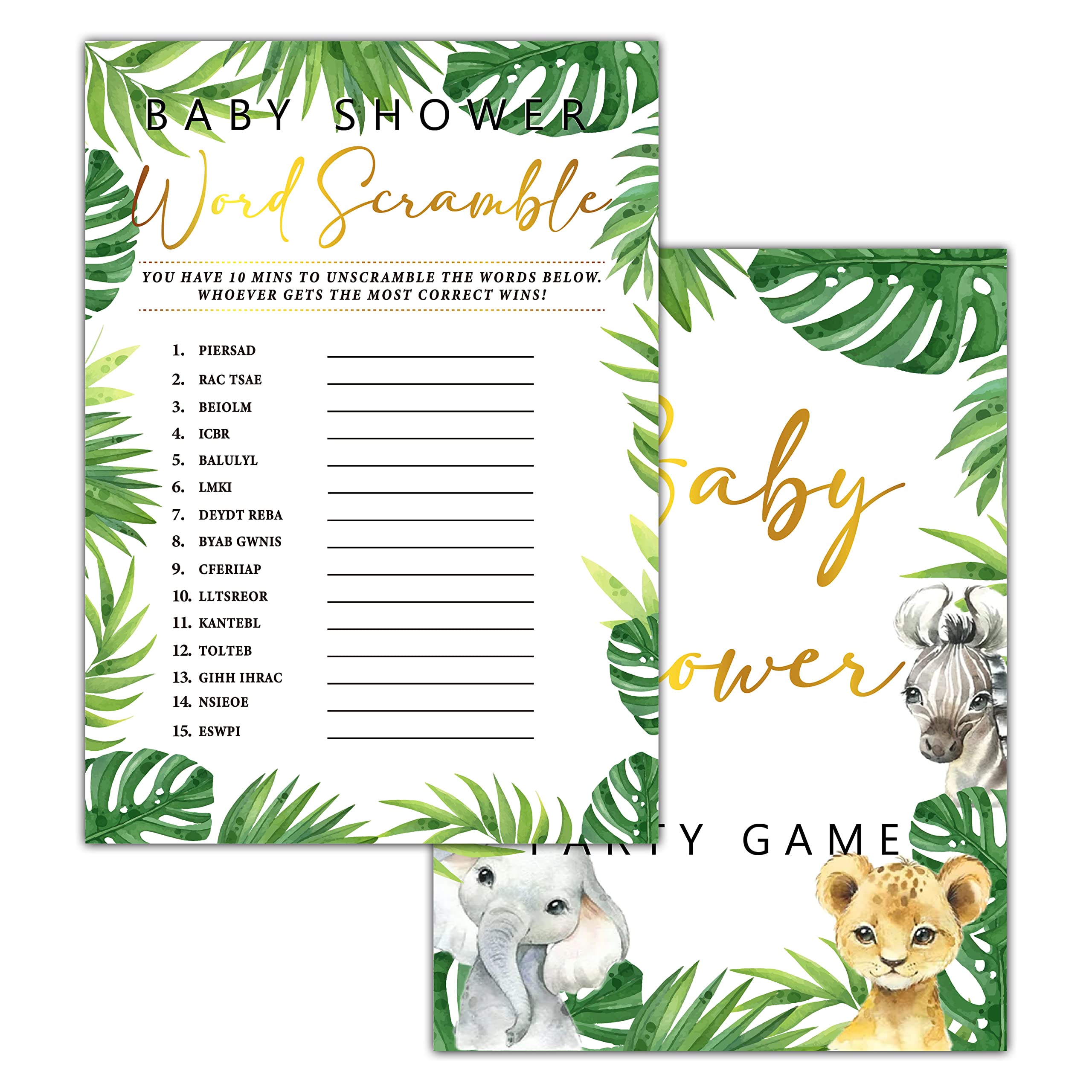 Jungle Safari Baby Shower Games Jungle & Safari Themed Baby Shower