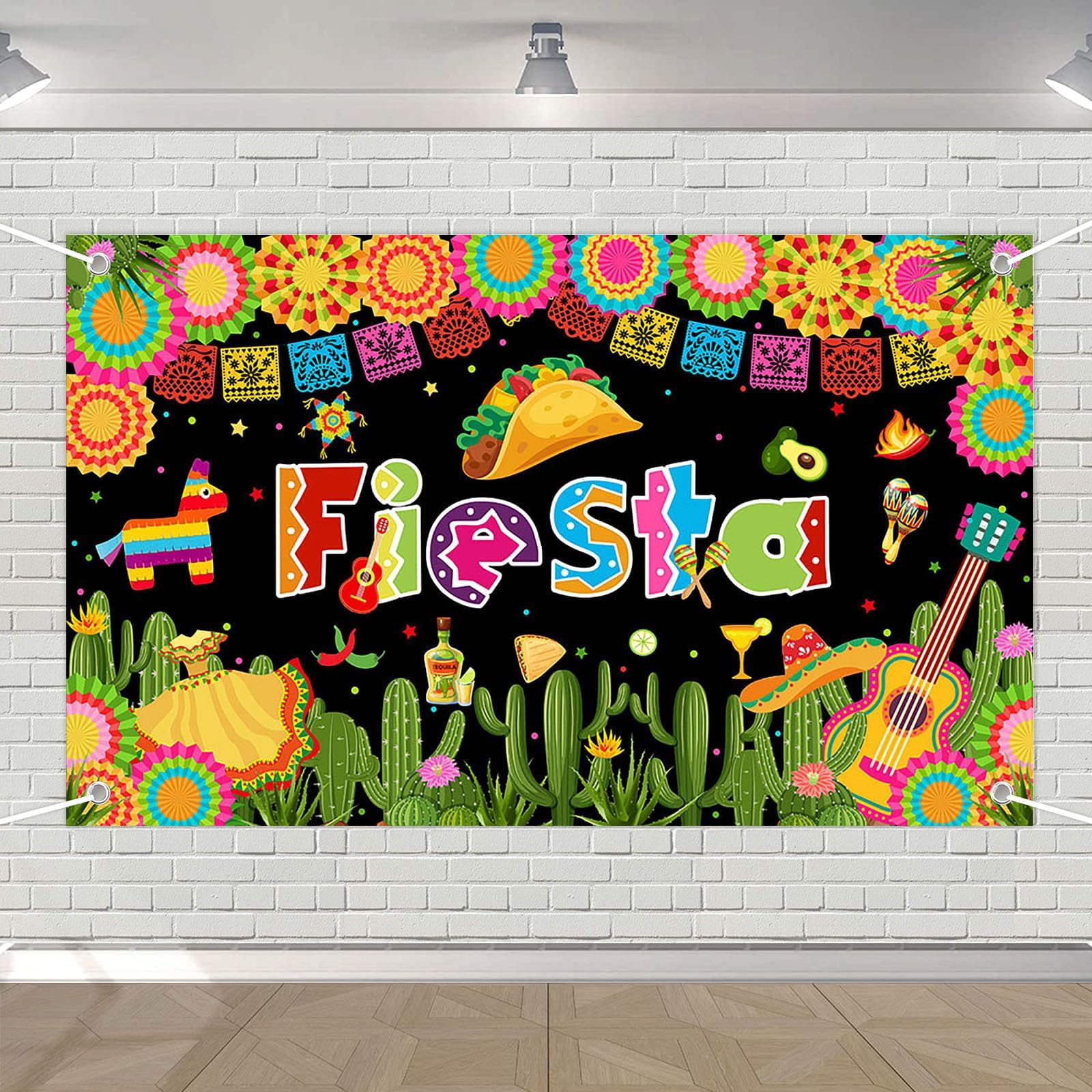 Amazon.com : Avezano Fiesta Backdrop for Party Mexican Fiesta Themed ...
