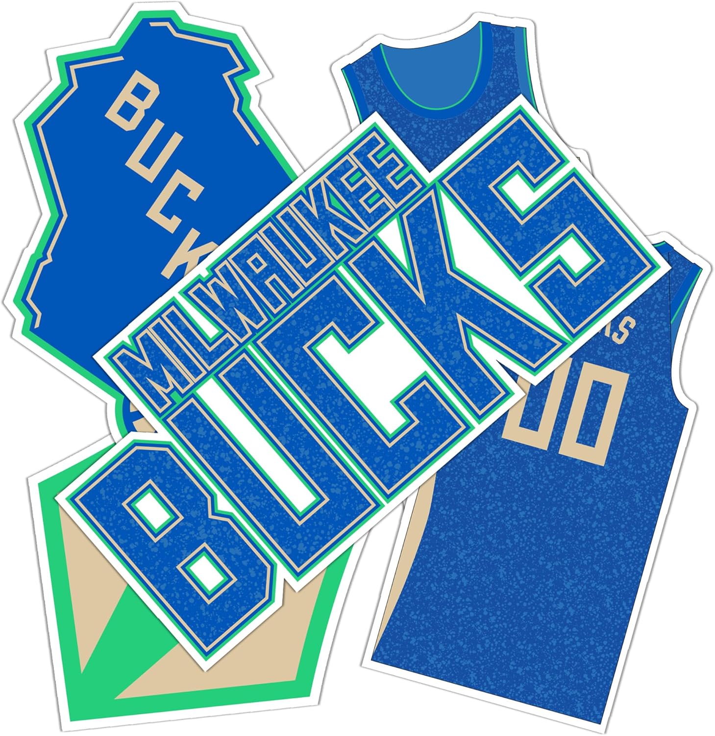 Amazon.com: Desert Cactus Milwaukee Bucks Sticker NBA Officially ...