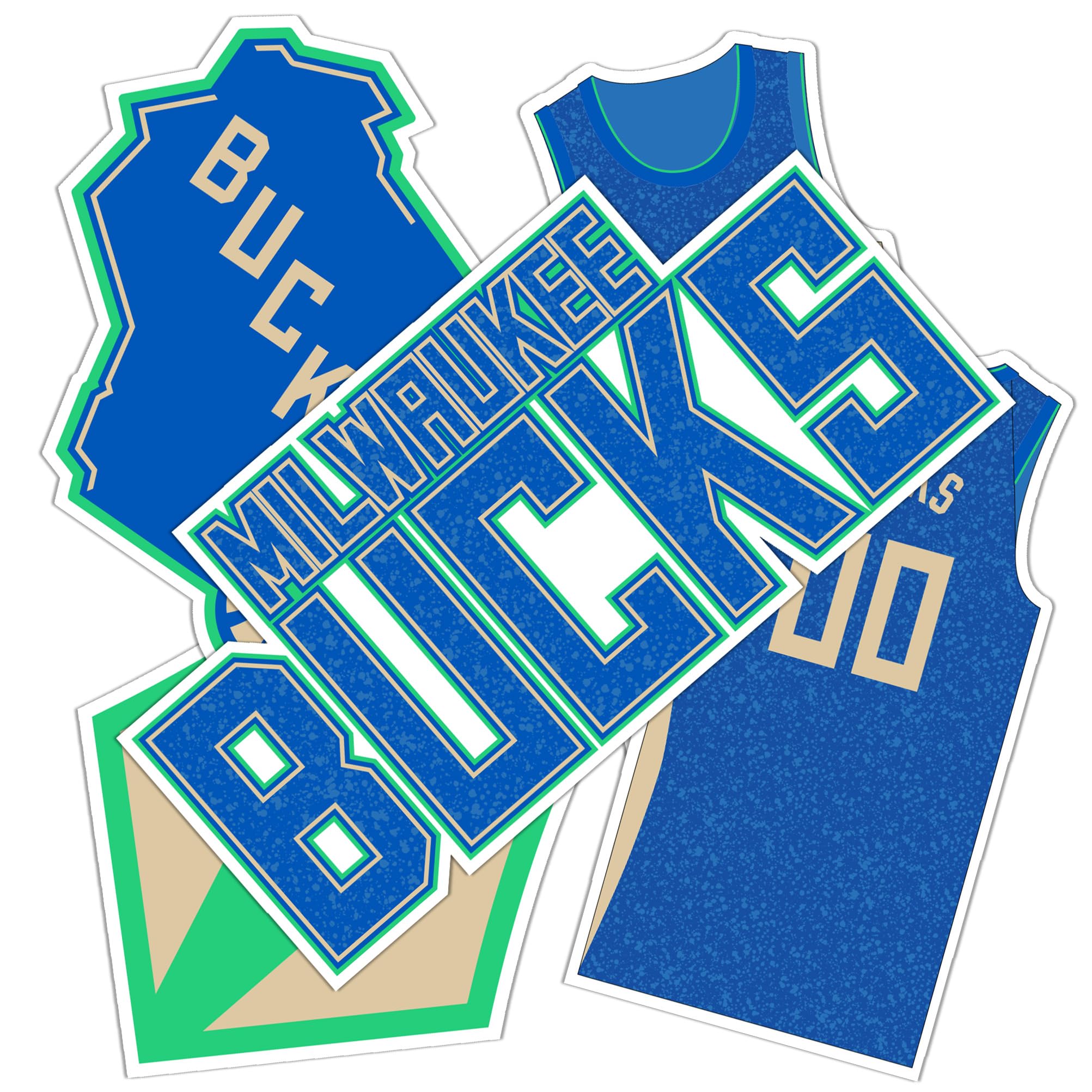 Amazon.com: Desert Cactus Milwaukee Bucks Sticker NBA Officially ...