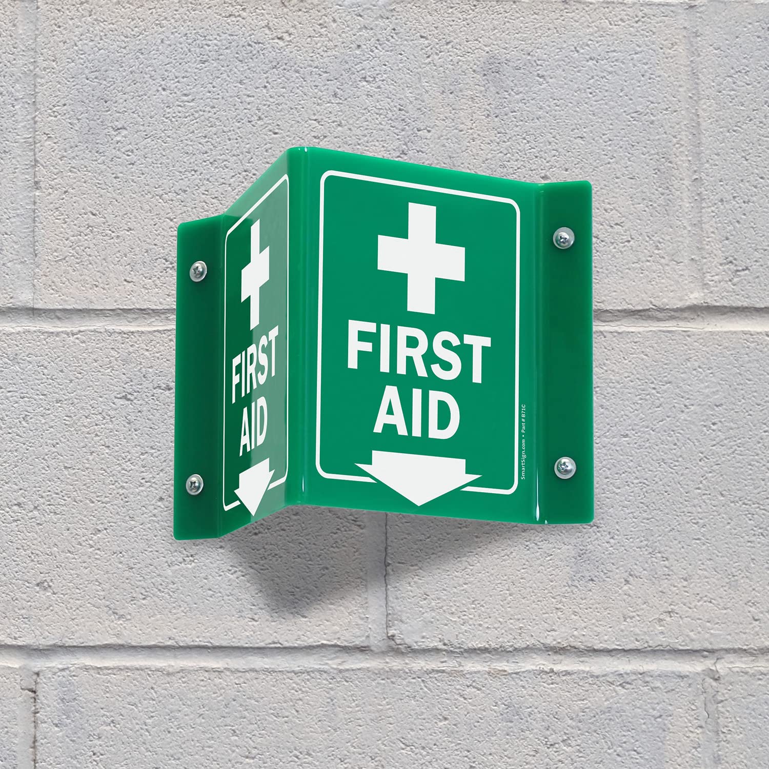 Emergency Projecting Sign SmartSign AED Emergency Sign - 5x6 Inch ...