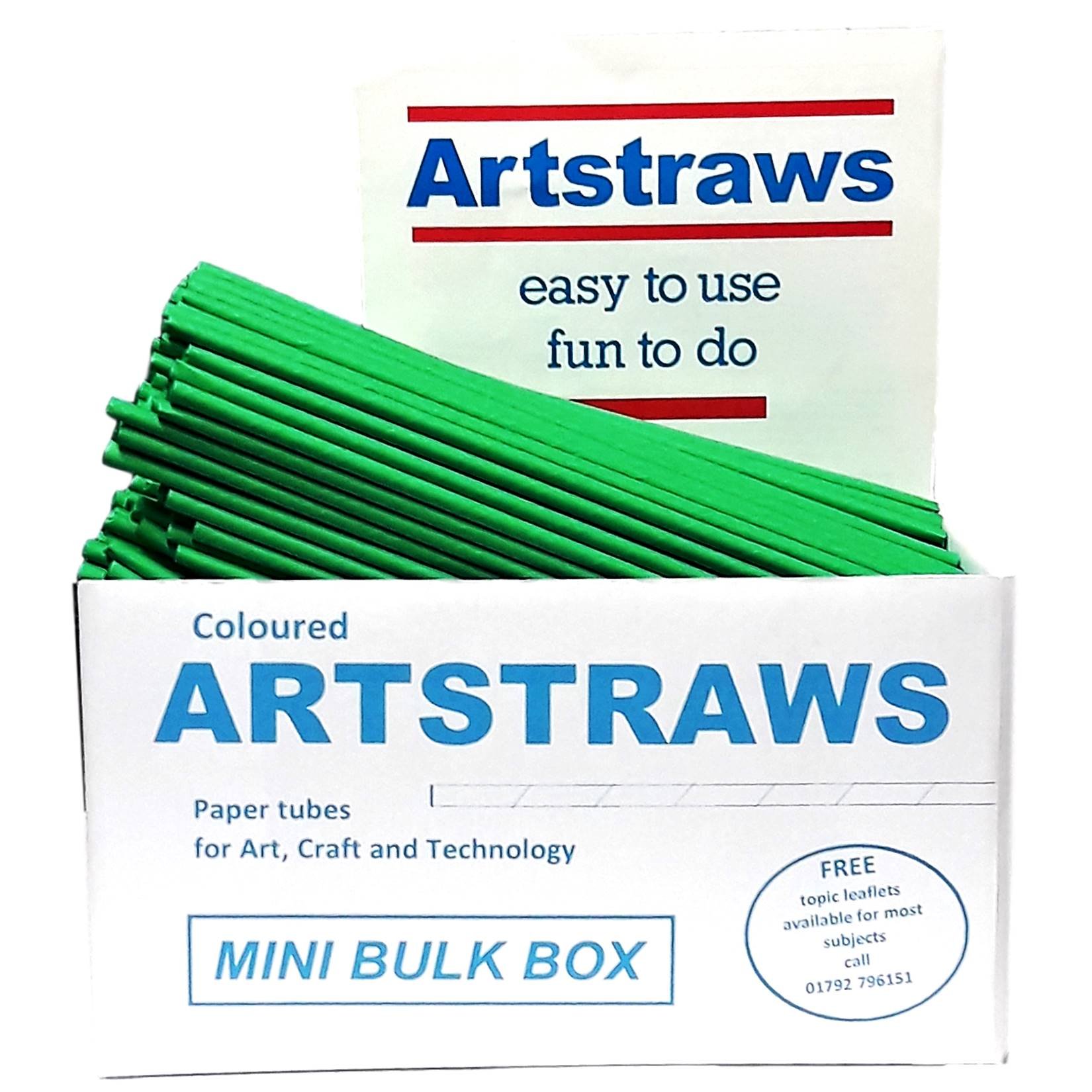 Artstraws Mini School Pack Coloured Paper Straws Art Straws Green 4mm ...