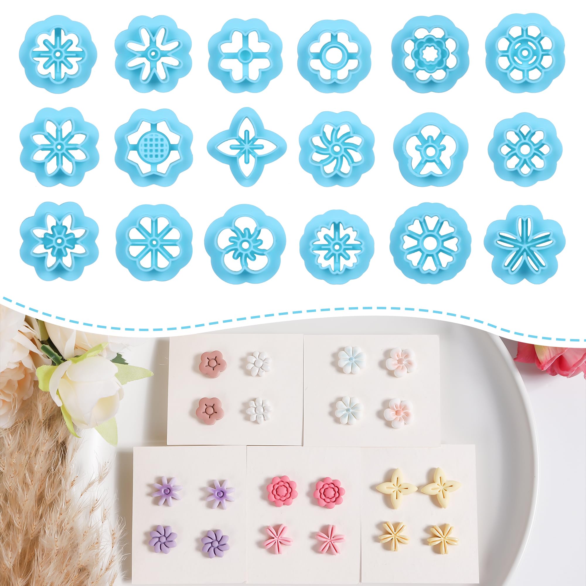 Amazon.com: Sitsink Mini Polymer Clay Cutters - 18 Pcs Clay Cutters for ...