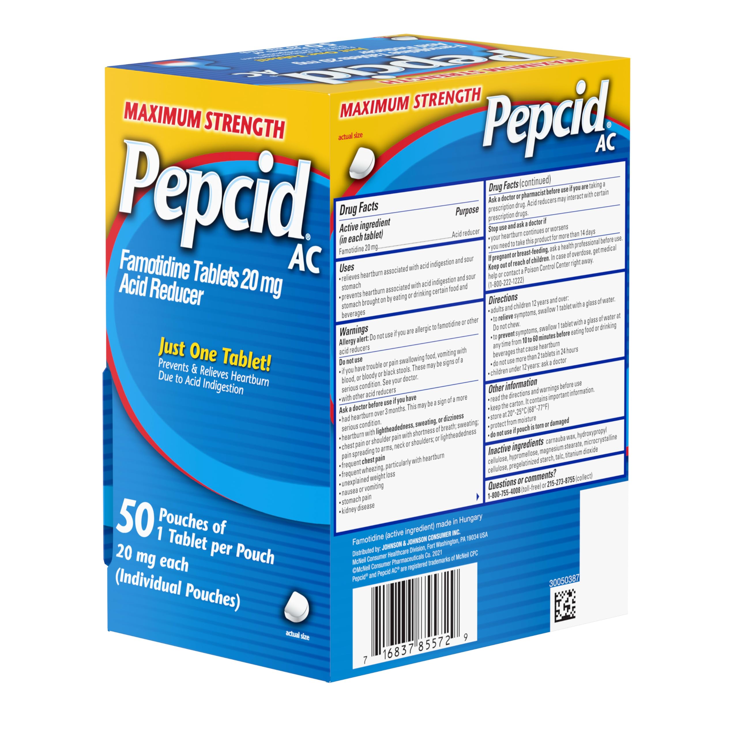 Snapklik.com : AC Maximum Strength Heartburn Relief Tablets, OTC ...