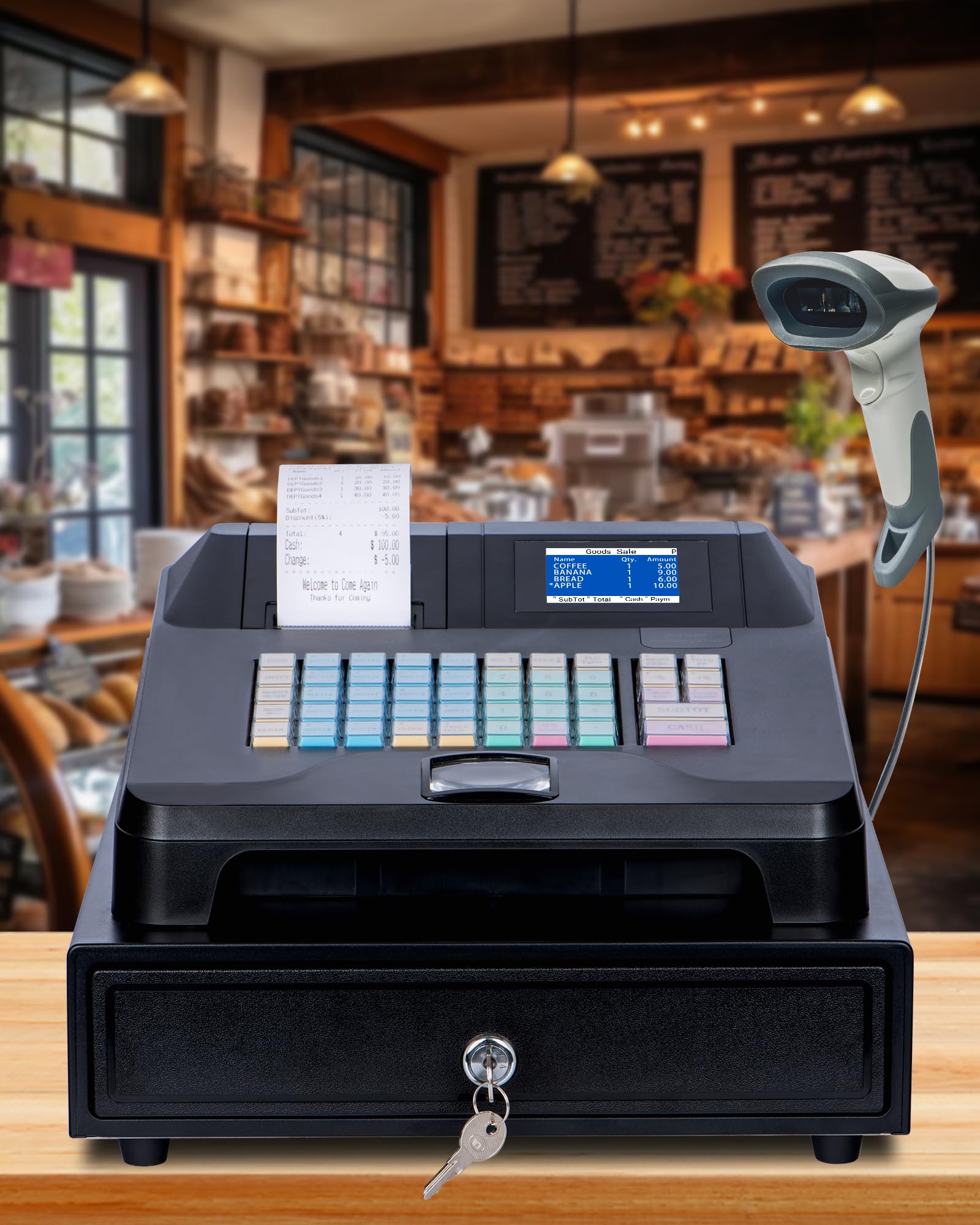 Buy Upgrade Cash Register for Small Businesses with Scanner, Perfiware ...