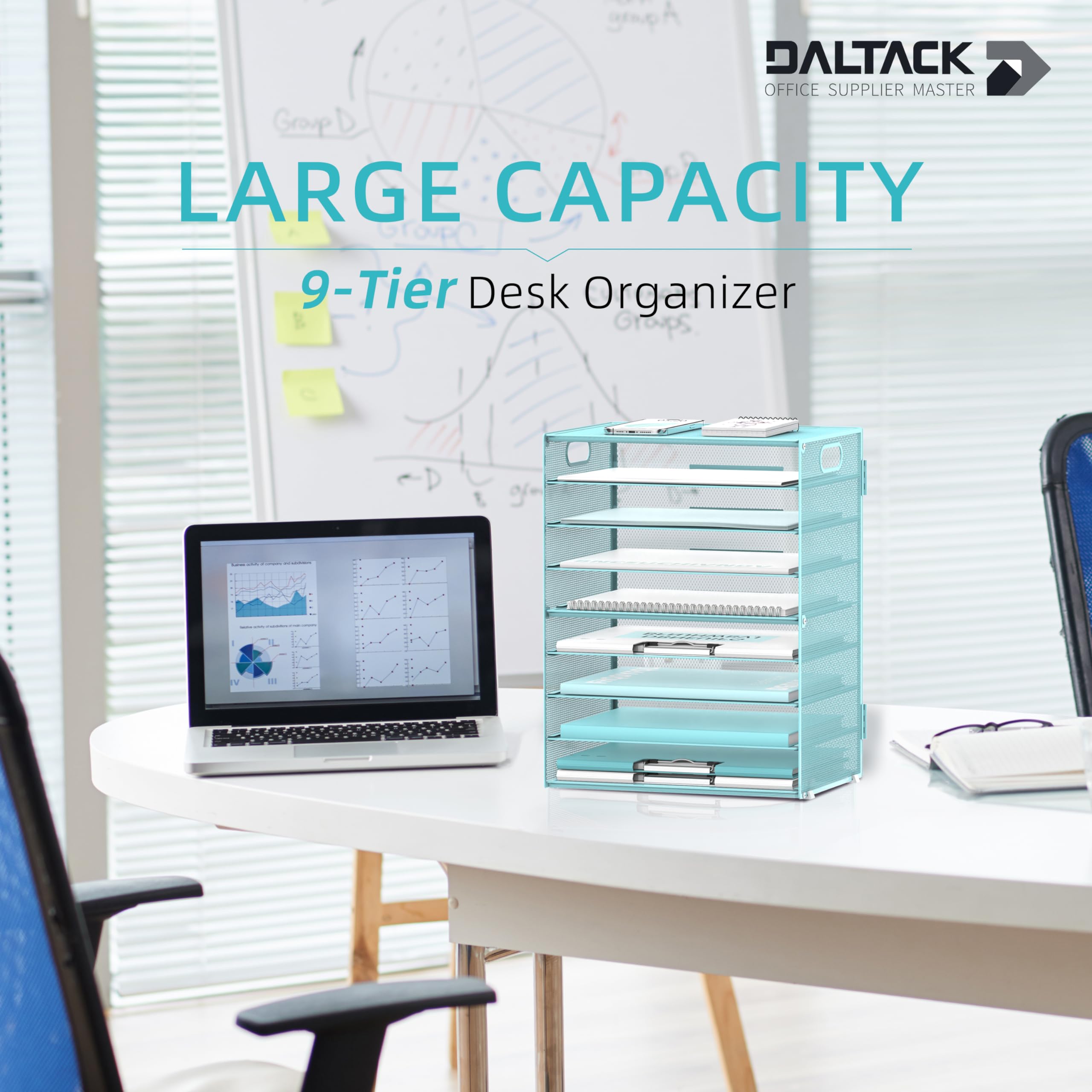 Snapklik.com : DALTACK 9-Tier Paper Letter Tray Desk Organizer